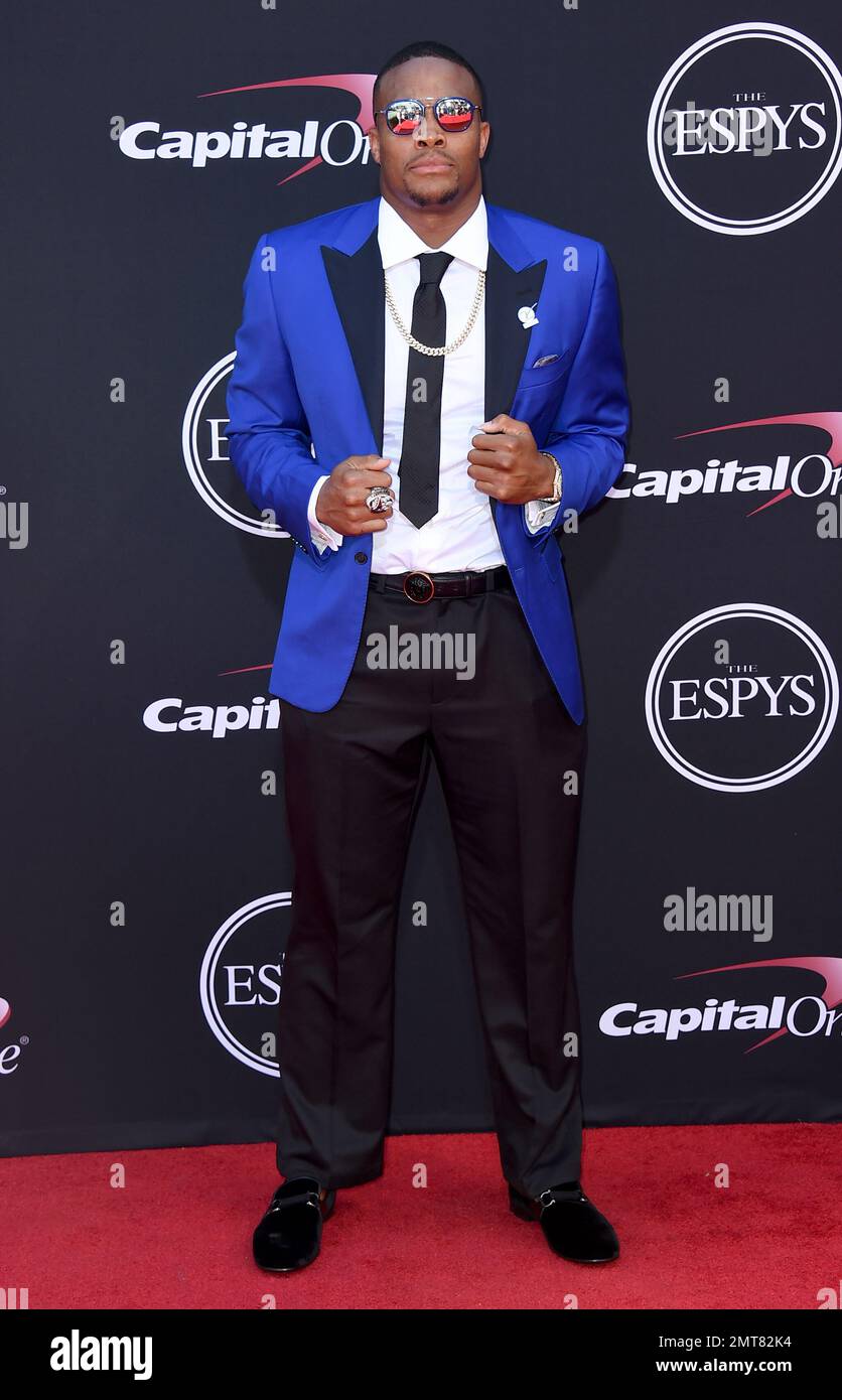 NFL football player Trey Flowers, of the New England Patriots, arrives ...