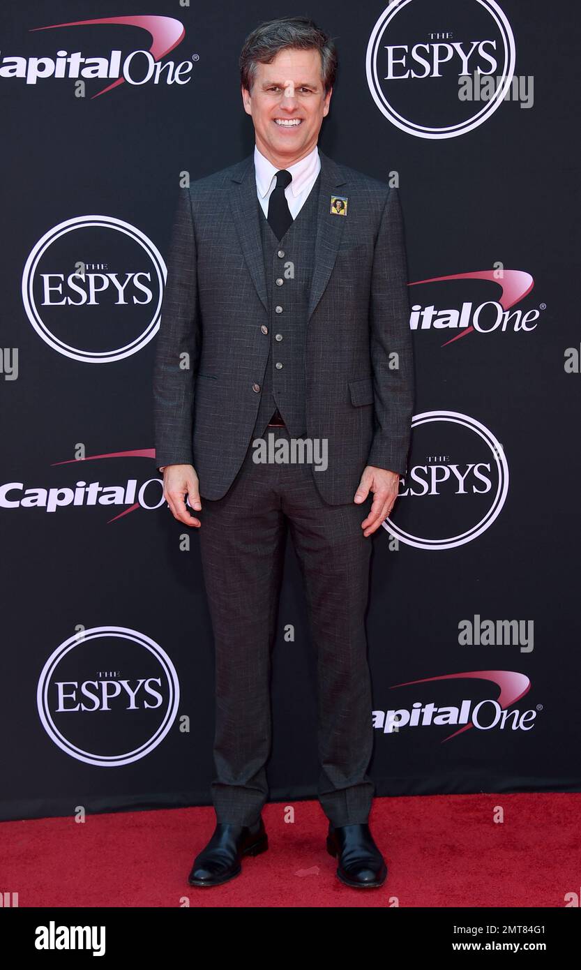Timothy Shriver, chairman of the Special Olympics, arrives at the ESPYS ...