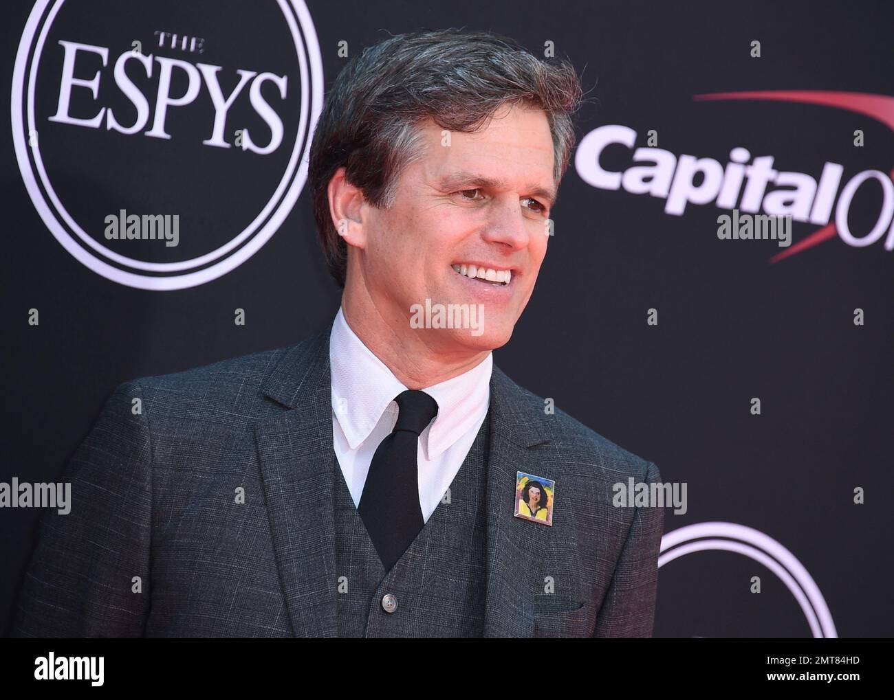 Timothy Shriver, chairman of the Special Olympics, arrives at the ESPYS ...