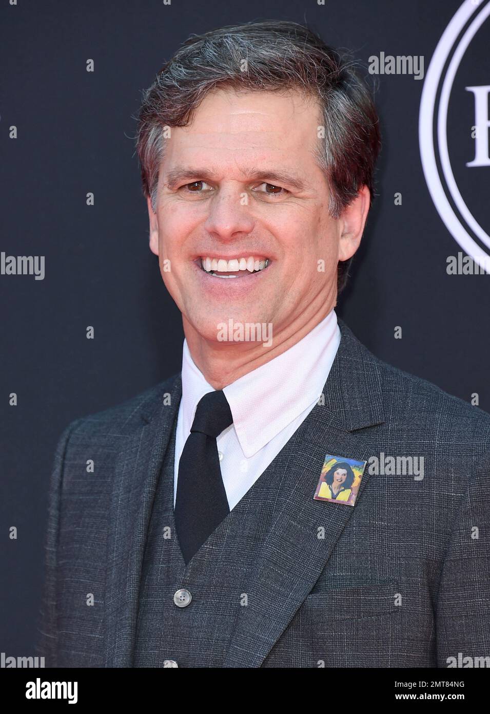 Timothy Shriver, chairman of the Special Olympics, arrives at the ESPYS ...
