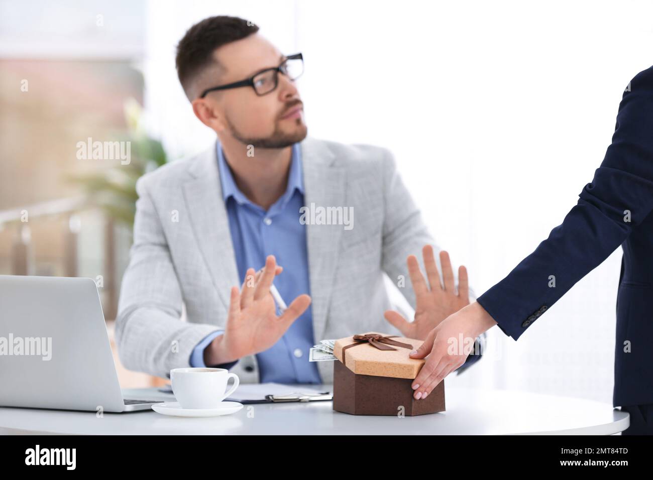Businessman rejecting hi-res stock photography and images - Alamy