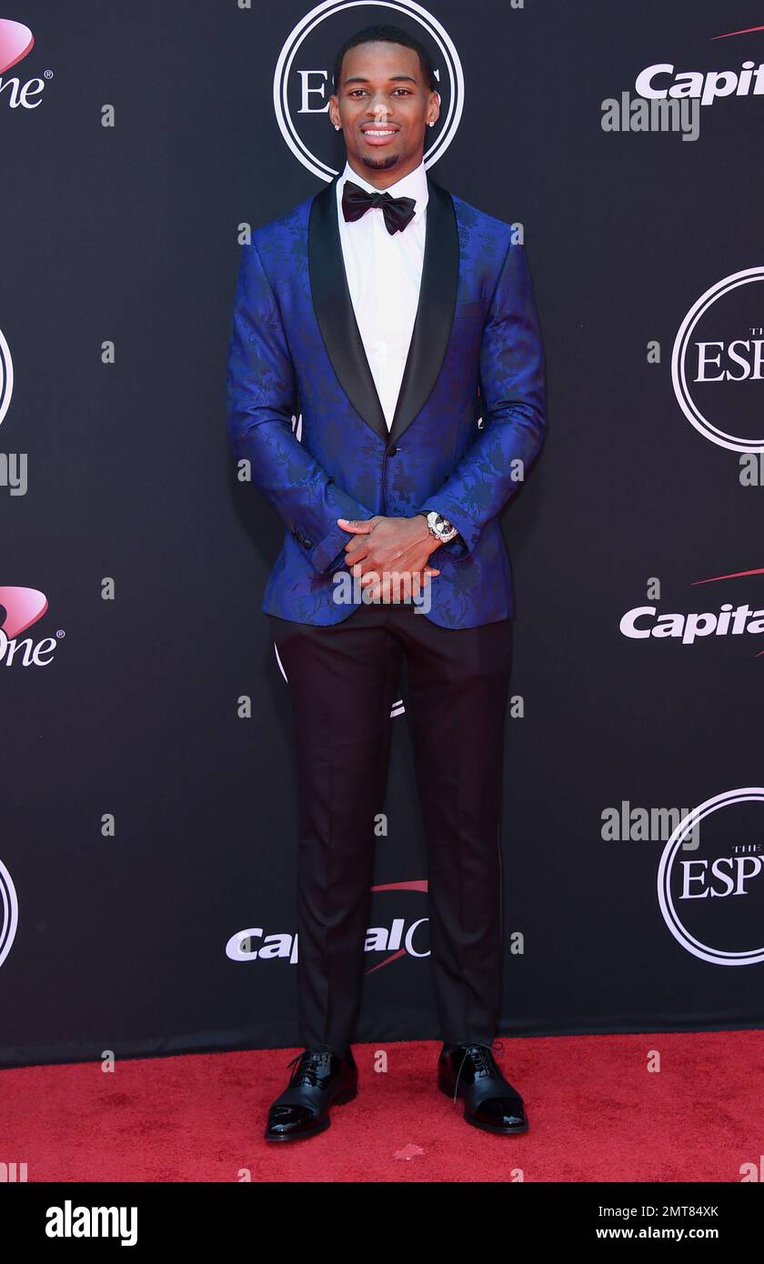 NFL football player A.J. Bouye, of the Jacksonville Jaguars, arrives at ...