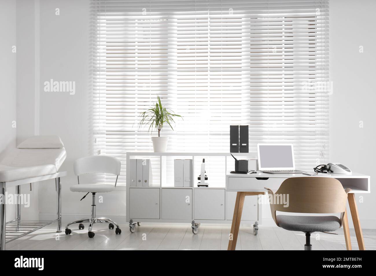 Doctor's office interior with modern workplace in clinic Stock Photo ...