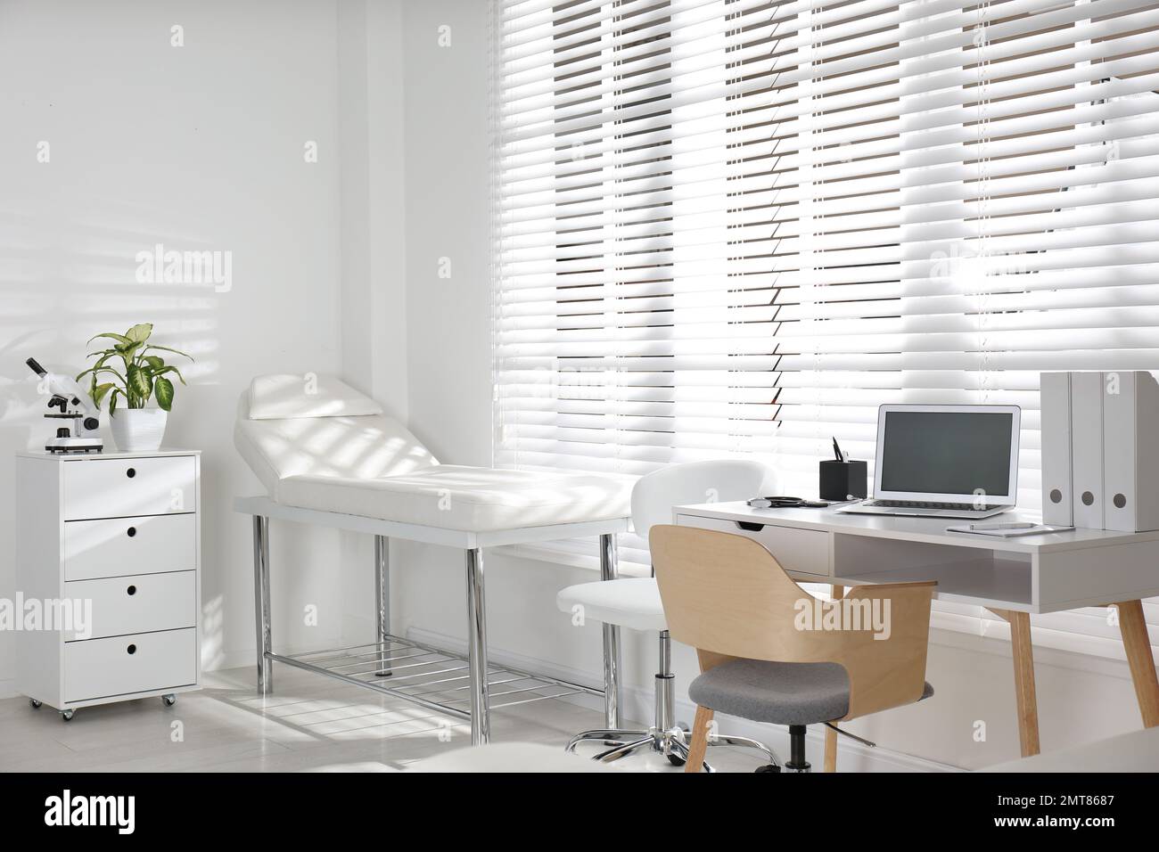 Doctor's office interior with modern workplace in clinic Stock Photo ...