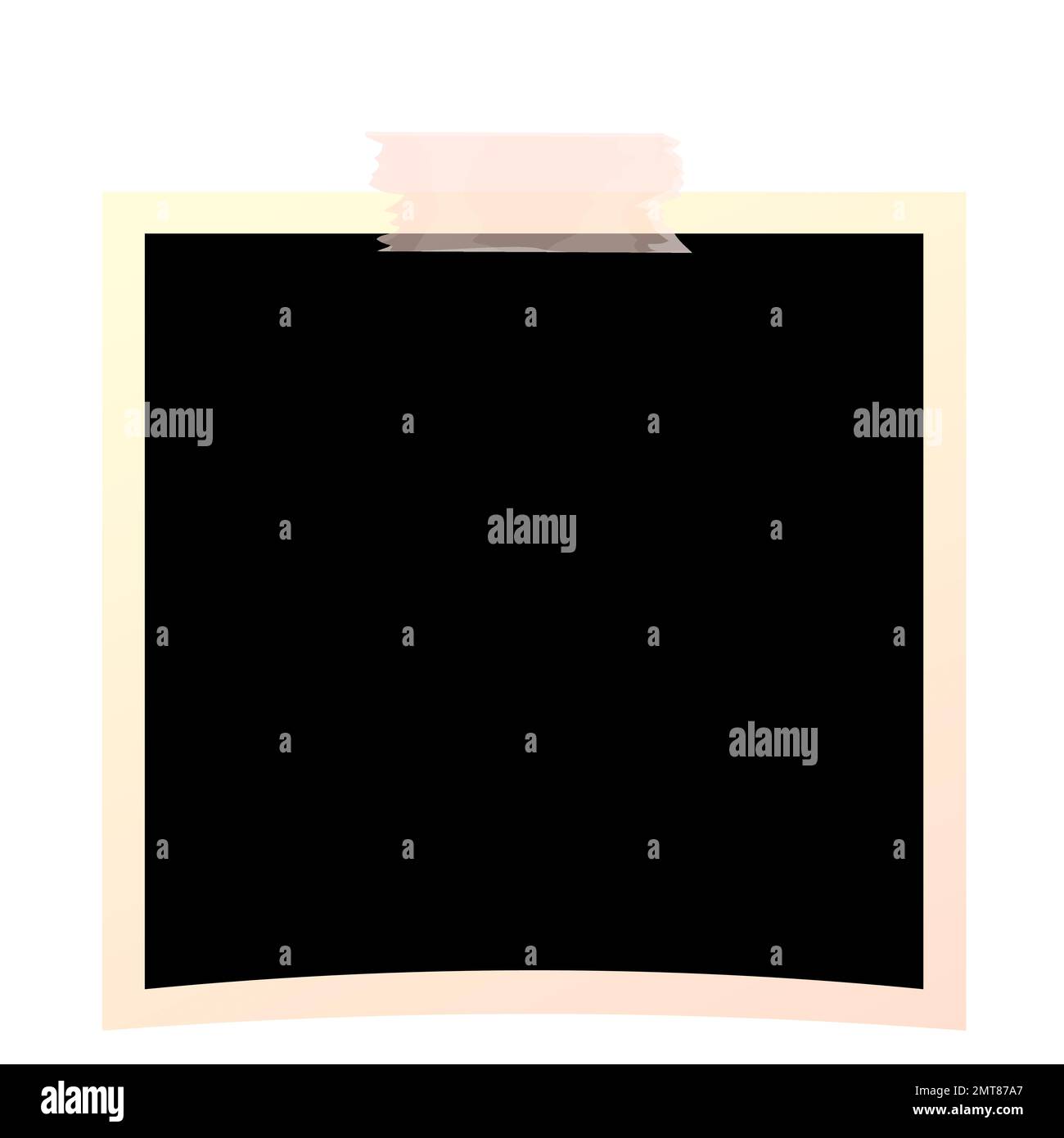 Frame photo paper empty in cartoon style for memories, scrapbook or ...