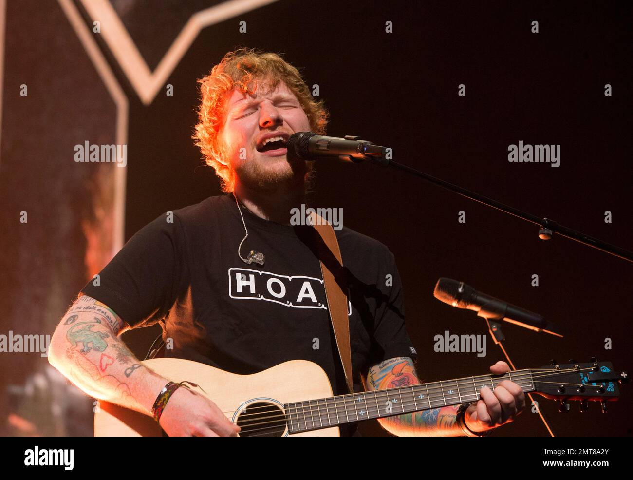 Singer-songwriter Ed Sheeran performs in concert during his "The ÷ Tour ...