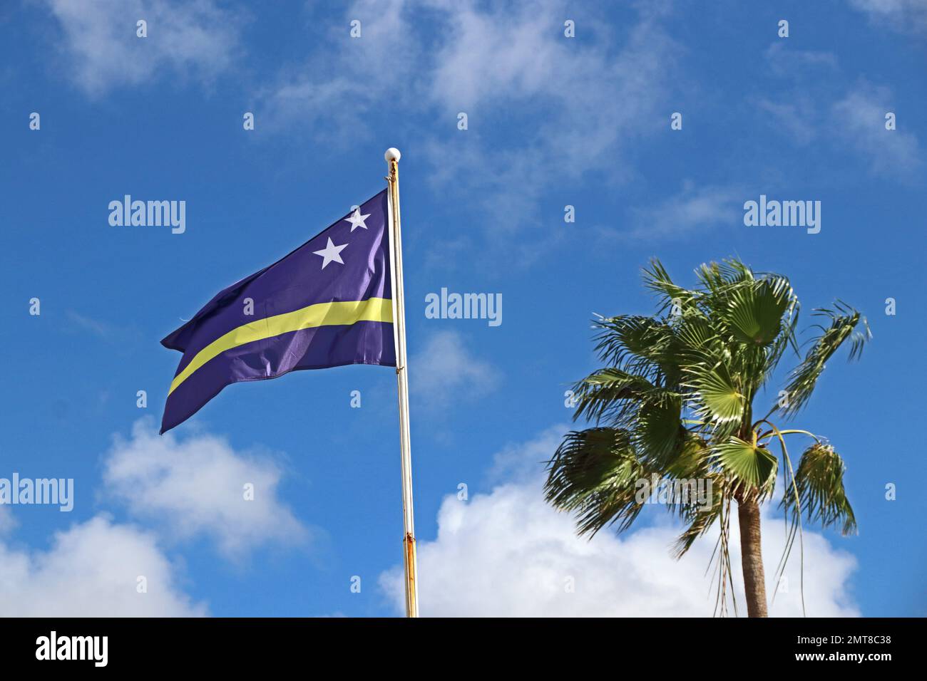 National flag of Curacao Stock Photo - Alamy