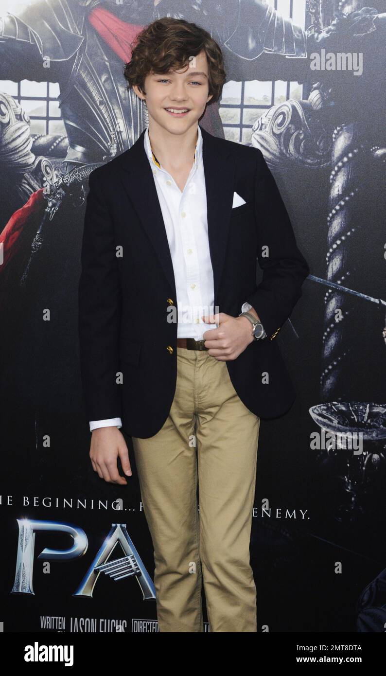 Levi Miller attends the New York premiere of 'Pan' at the Ziegfeld ...