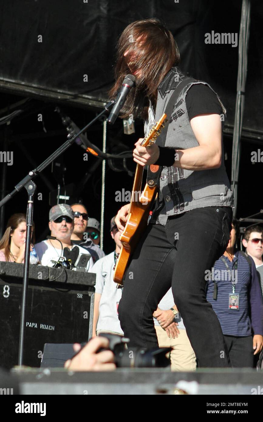 Jerry Horton performs live on the main stage with his band Papa Roach ...