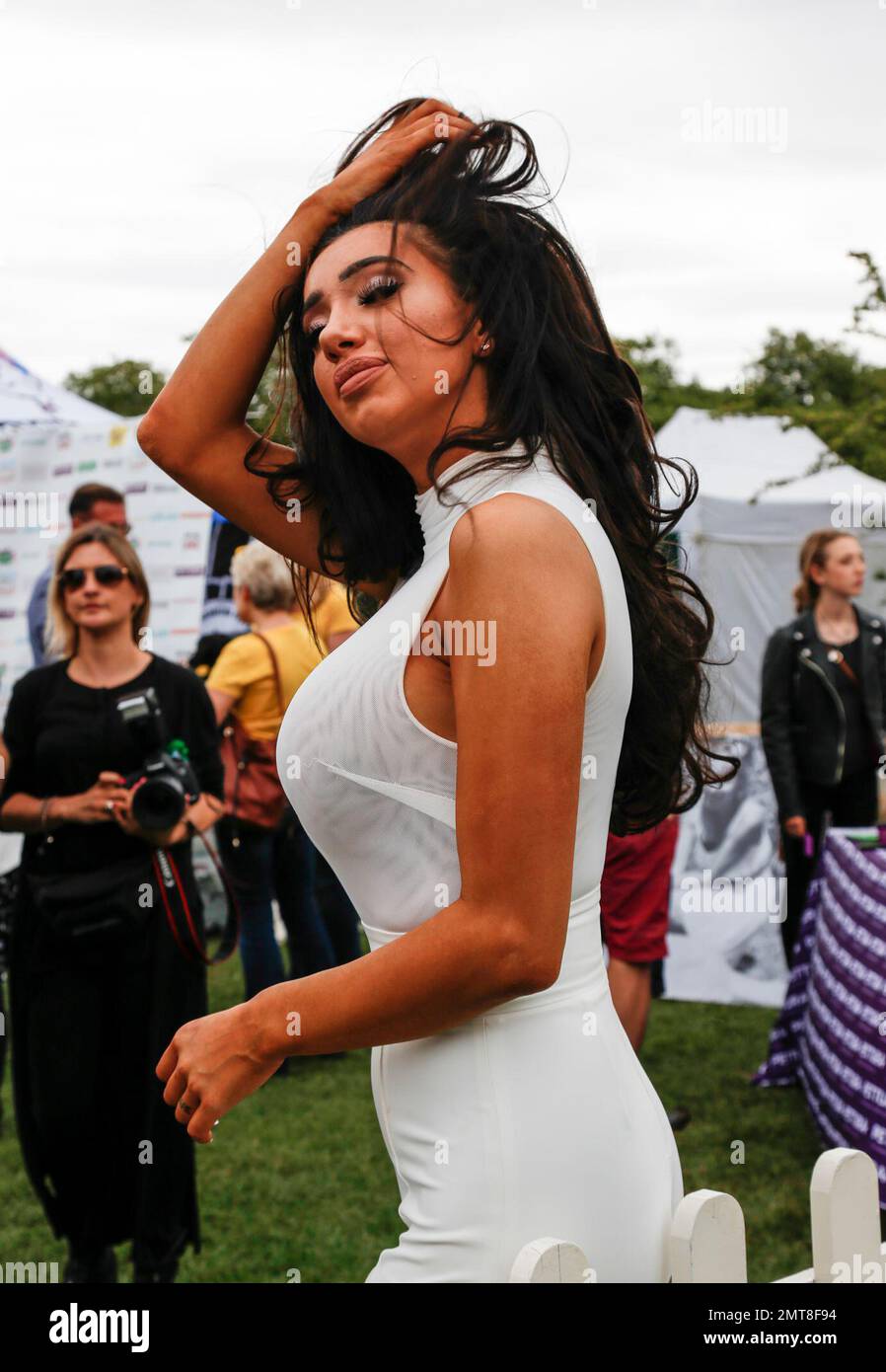 Chloe Khan at the PupAid charity event in Primrose Hill, Camden Town ...