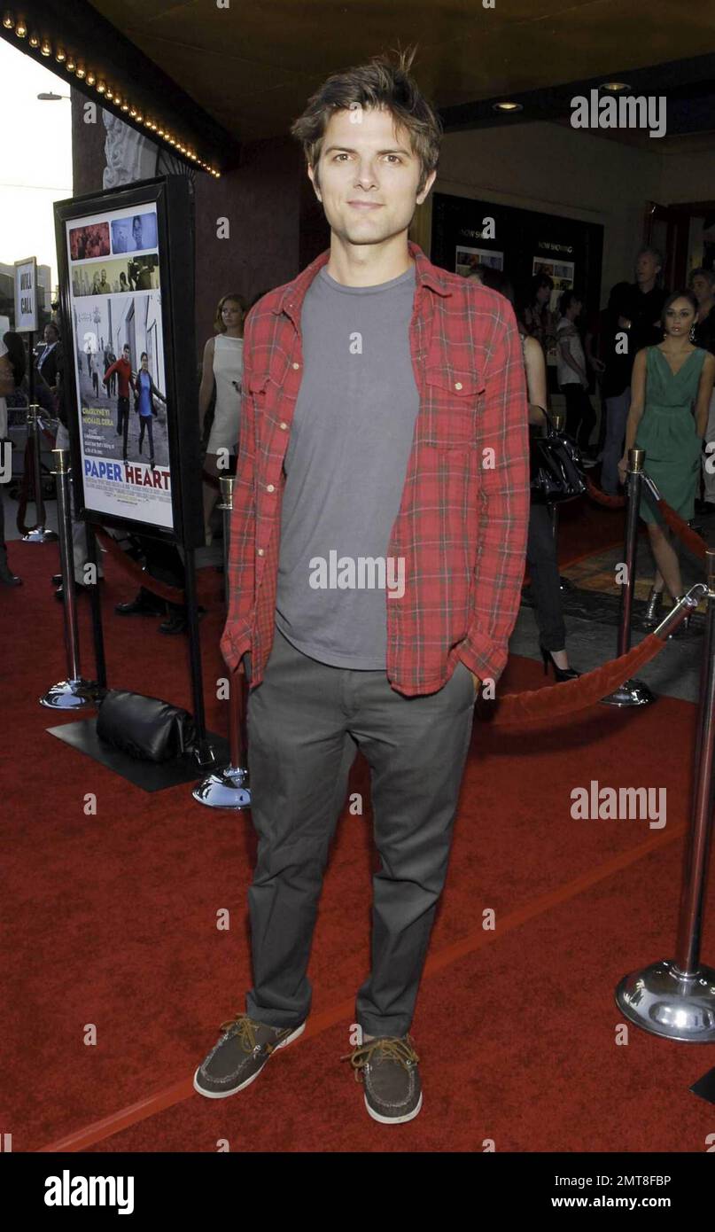 - Adam Scott attends the premiere of "Paper Heart" in Los Angeles, CA ...