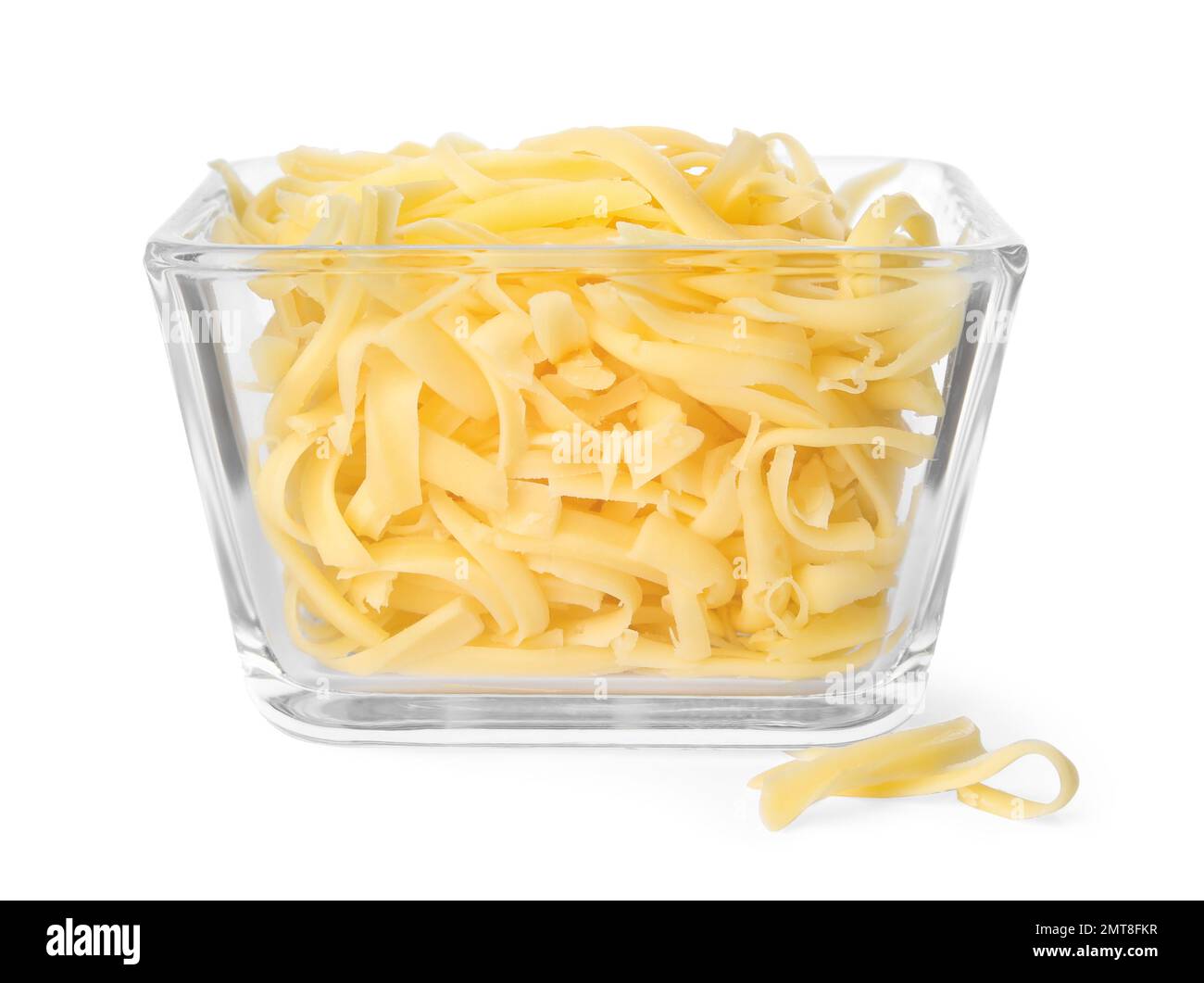 Glass bowl with grated cheese isolated on white Stock Photo - Alamy