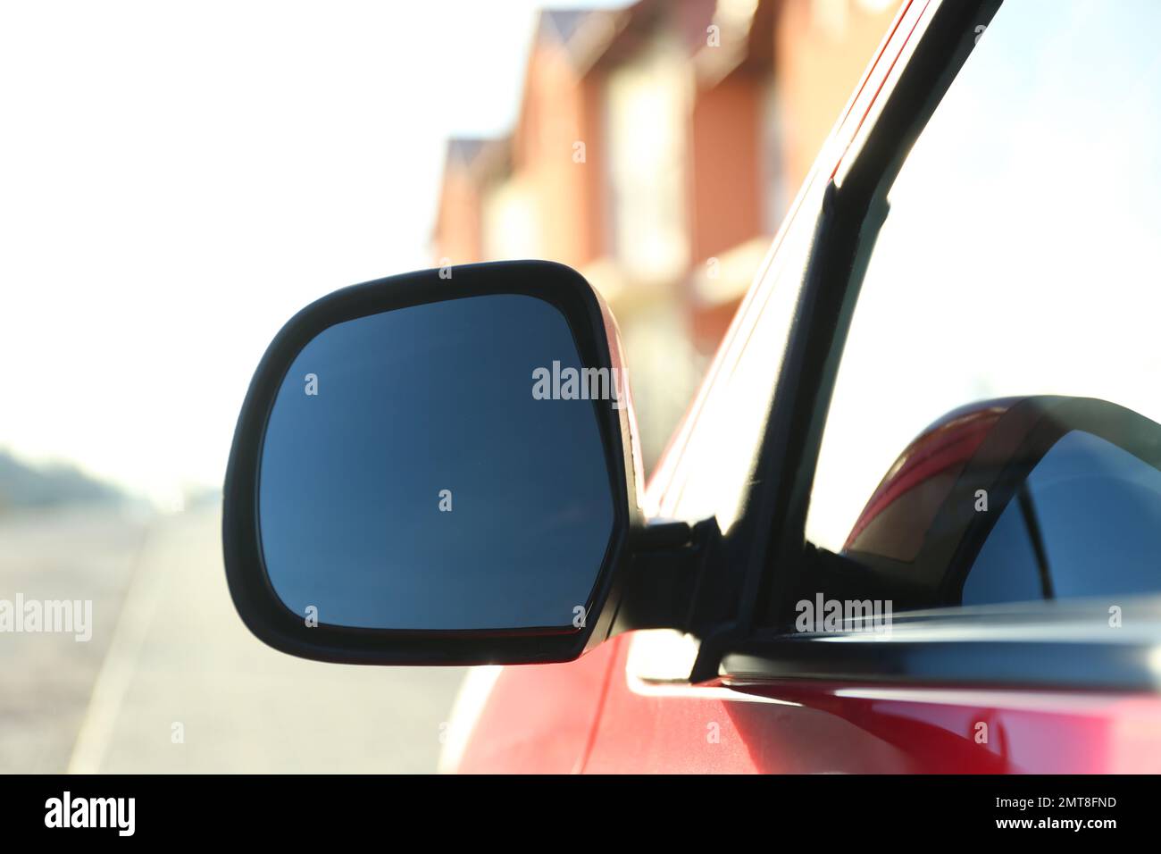 Side rear view mirror of modern car outdoors Stock Photo - Alamy