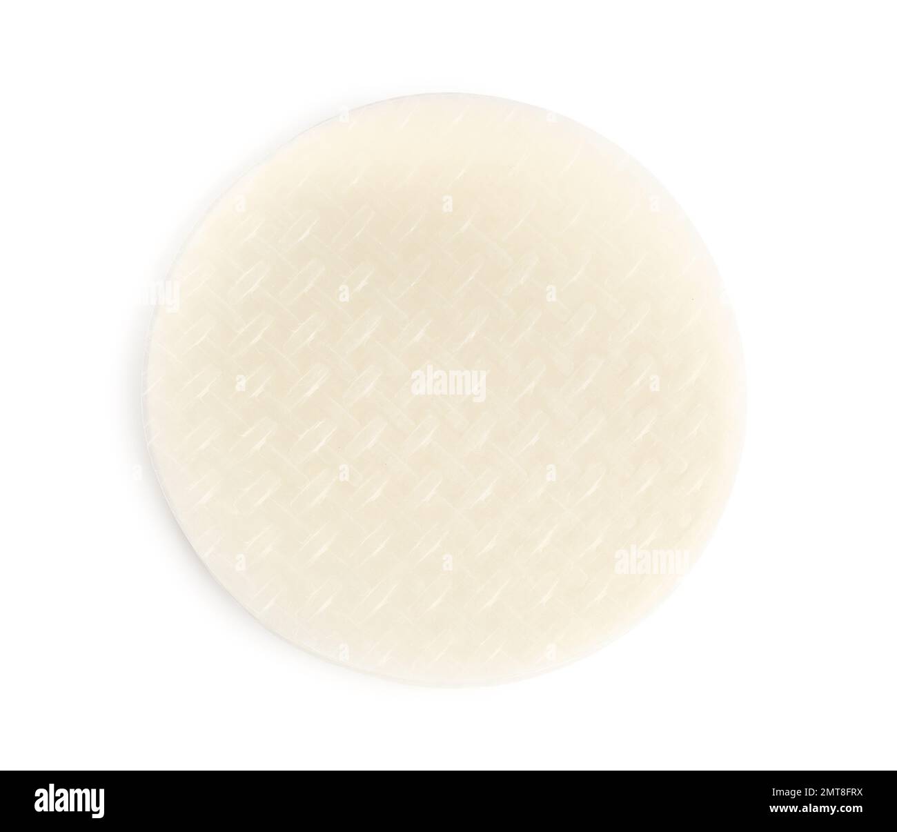 Stack of dry rice paper isolated on white, top view Stock Photo - Alamy