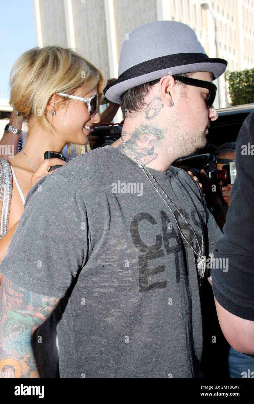 Paris Hilton and rocker boyfriend Benji Madden lunched at The Ivy in ...