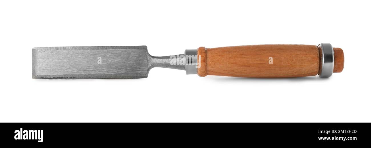 Modern chisel isolated on white. Carpenter's tool Stock Photo - Alamy