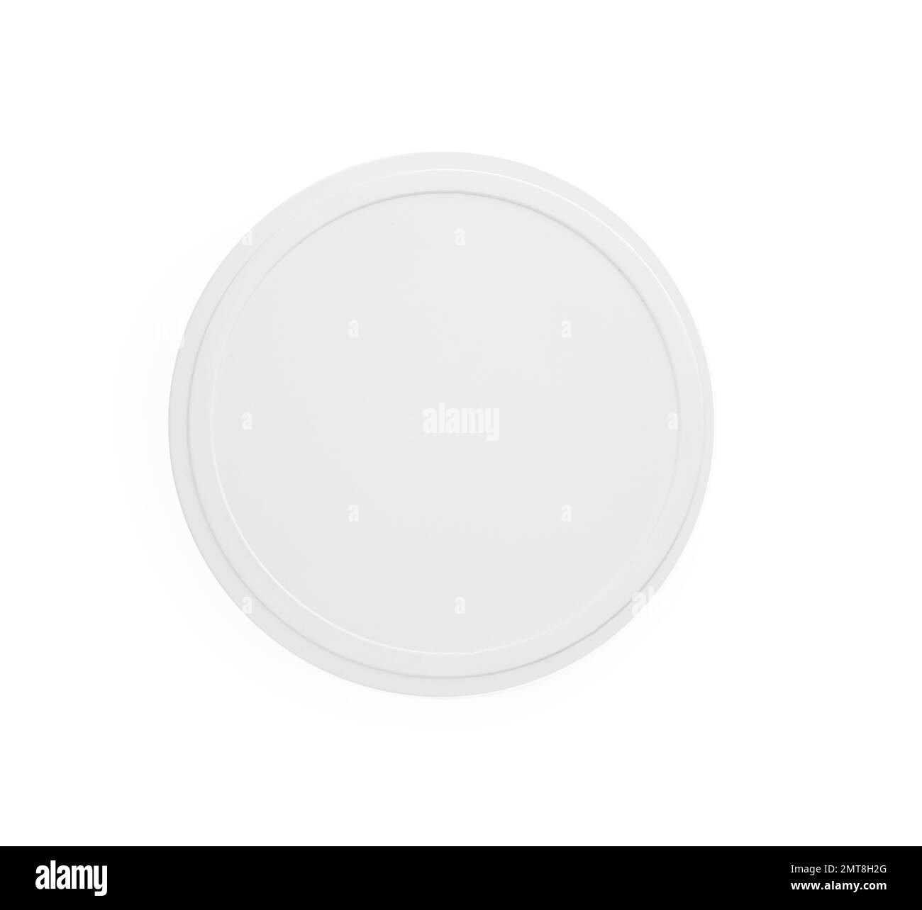 Wireless charger isolated on white, top view. Modern technology Stock ...
