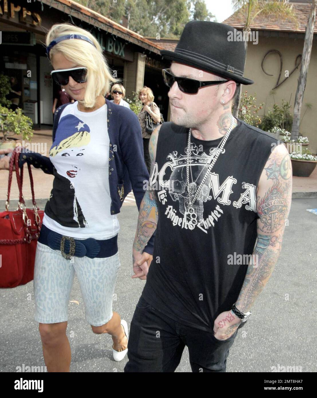 Paris Hilton and new beau Benji Madden lunch in Beverly Glen. The ...
