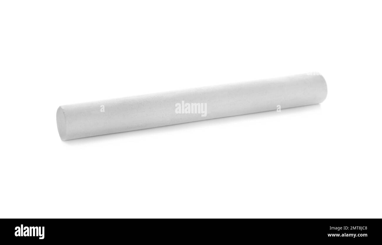 Small piece of chalk isolated on white Stock Photo - Alamy