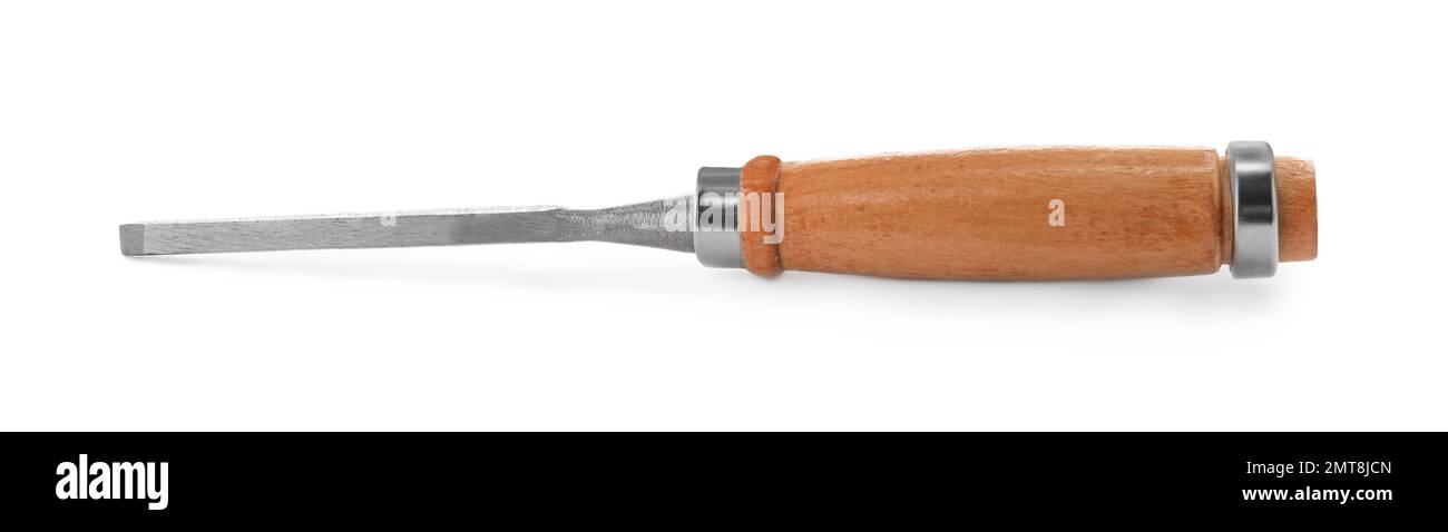 Modern chisel isolated on white. Carpenter's tool Stock Photo - Alamy