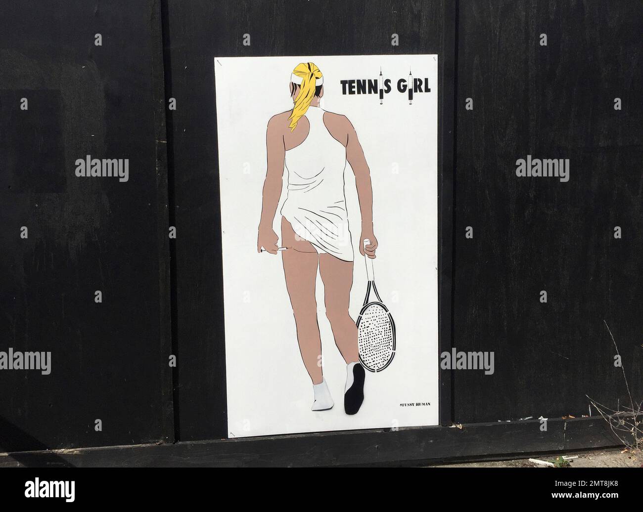 A tennis inspired artwork by London based street artist 'Fussy Human ...