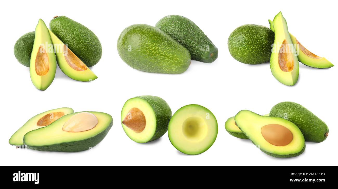 Set delicious fresh avocados hi-res stock photography and images - Alamy