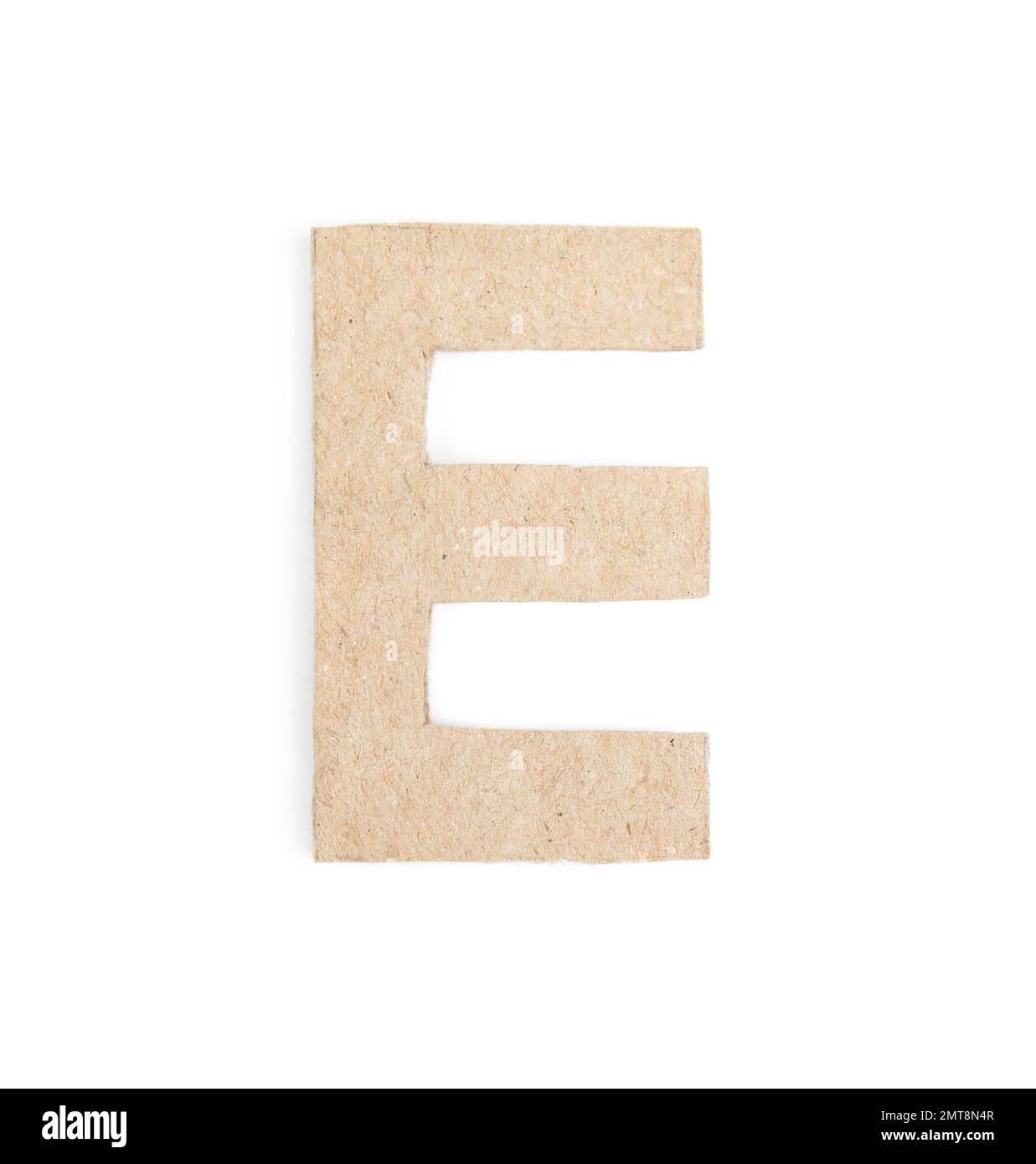 Letter E made of cardboard isolated on white Stock Photo - Alamy