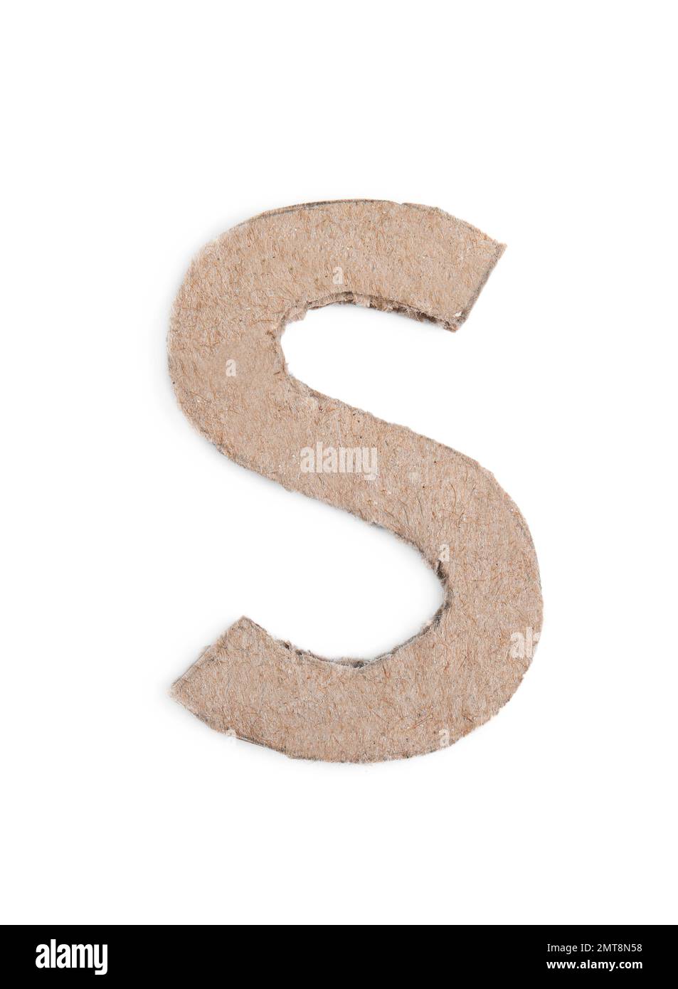 Letter S made of cardboard isolated on white Stock Photo - Alamy