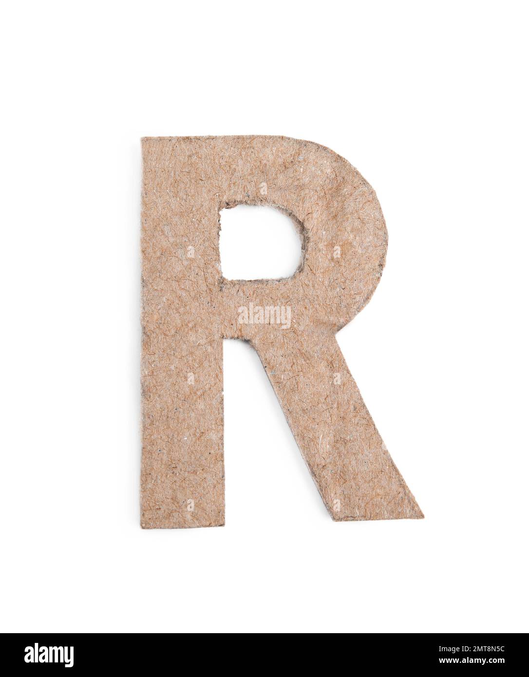 Letter R made of cardboard isolated on white Stock Photo - Alamy
