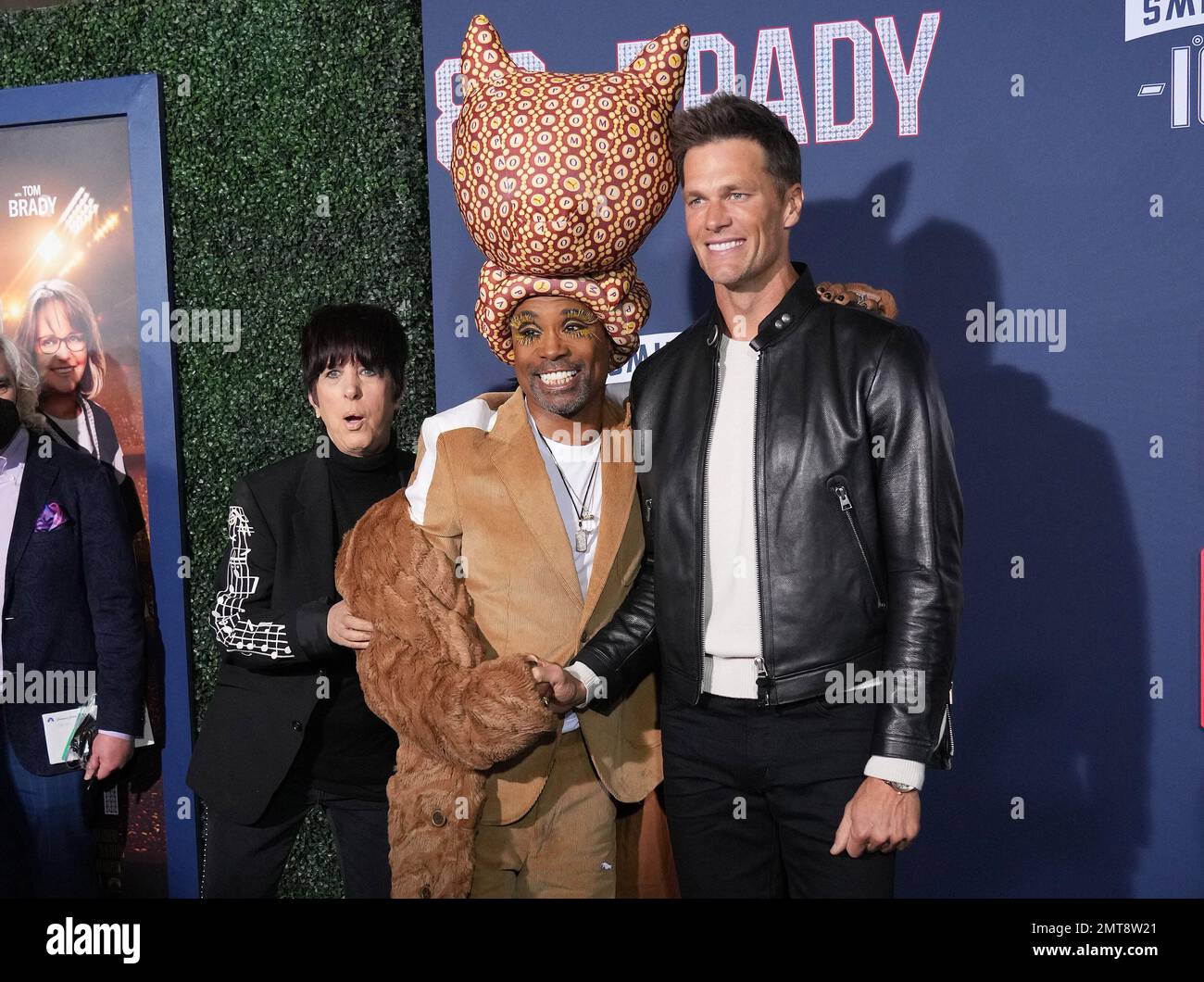 Westwood, CA January 31, 2023, (L-R) Diane Warren, Billy Porter and Tom Brady at the 80 FOR ...