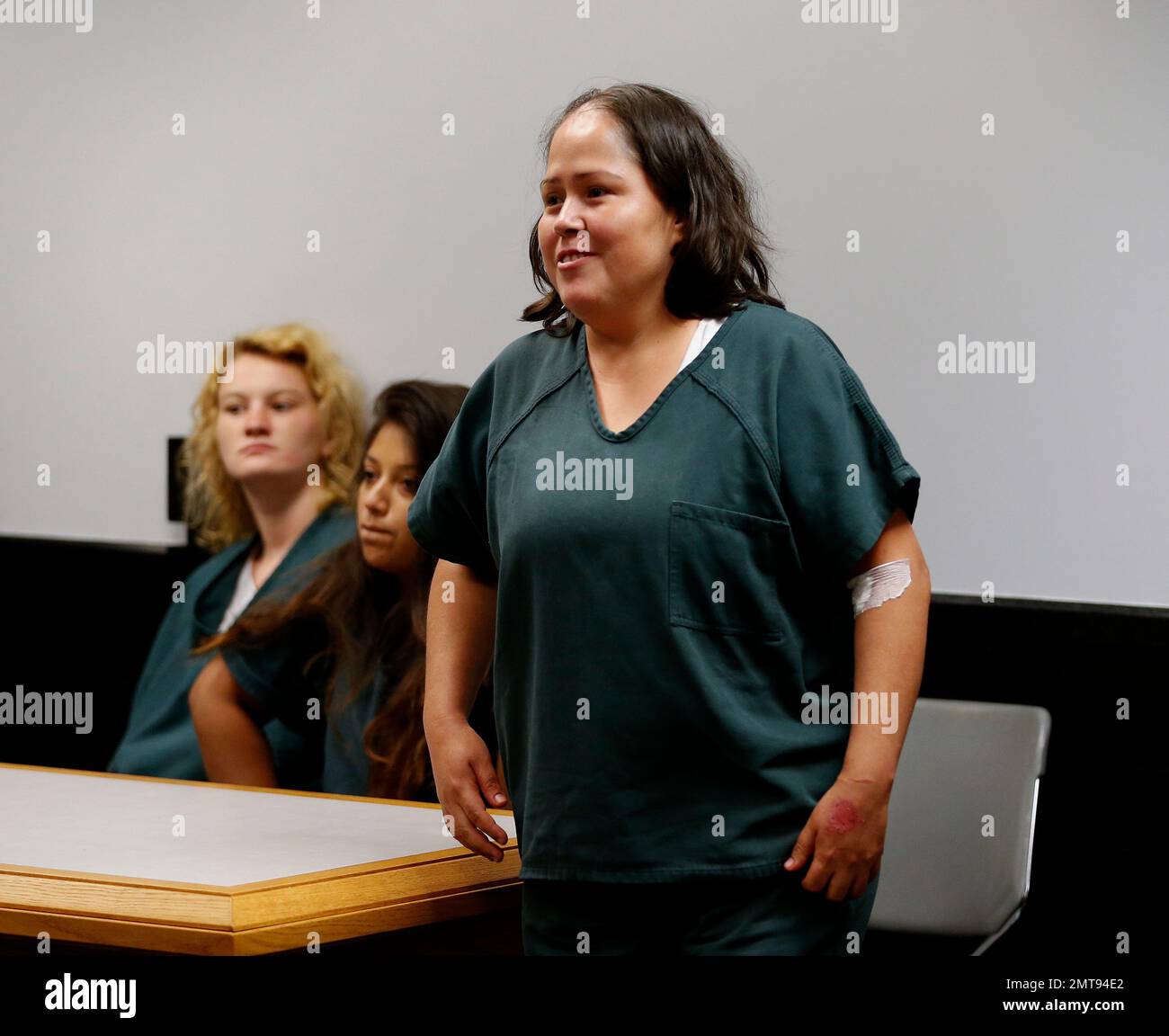 Isabel Martinez stands to leave the courtroom during her first court ...