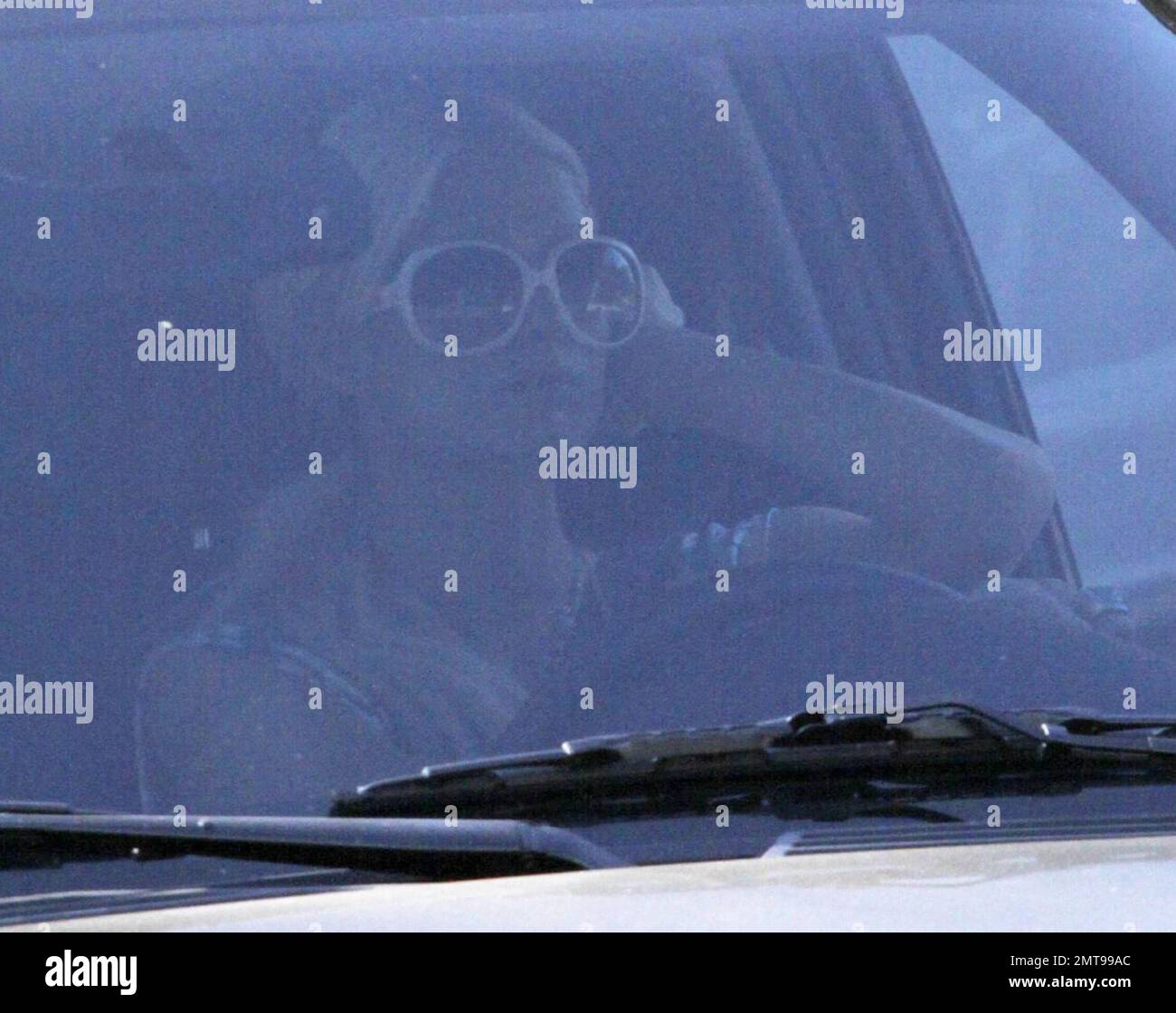 EXCLUSIVE!! Paris Hilton drives out of her gated community, the first ...