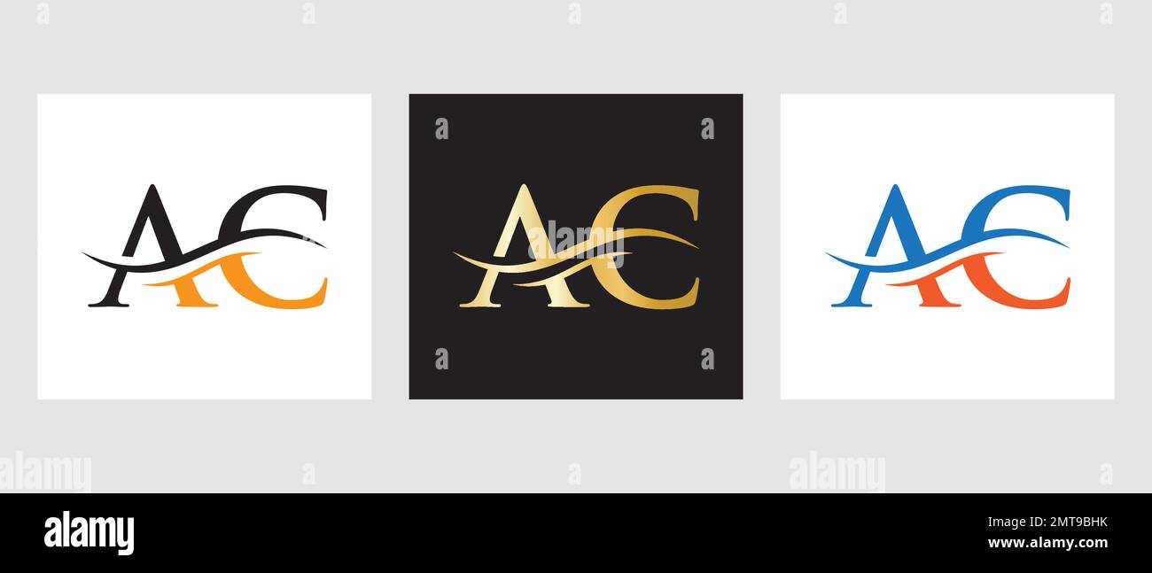 Initial Monogram Letter AC Logo Design. AC Logotype Template Stock ...