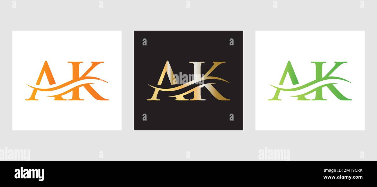 Initial Monogram Letter AK Logo Design. AK Logotype Template Stock ... Initial Monogram Letter AK Logo Design. AK Logotype Template Stock ...