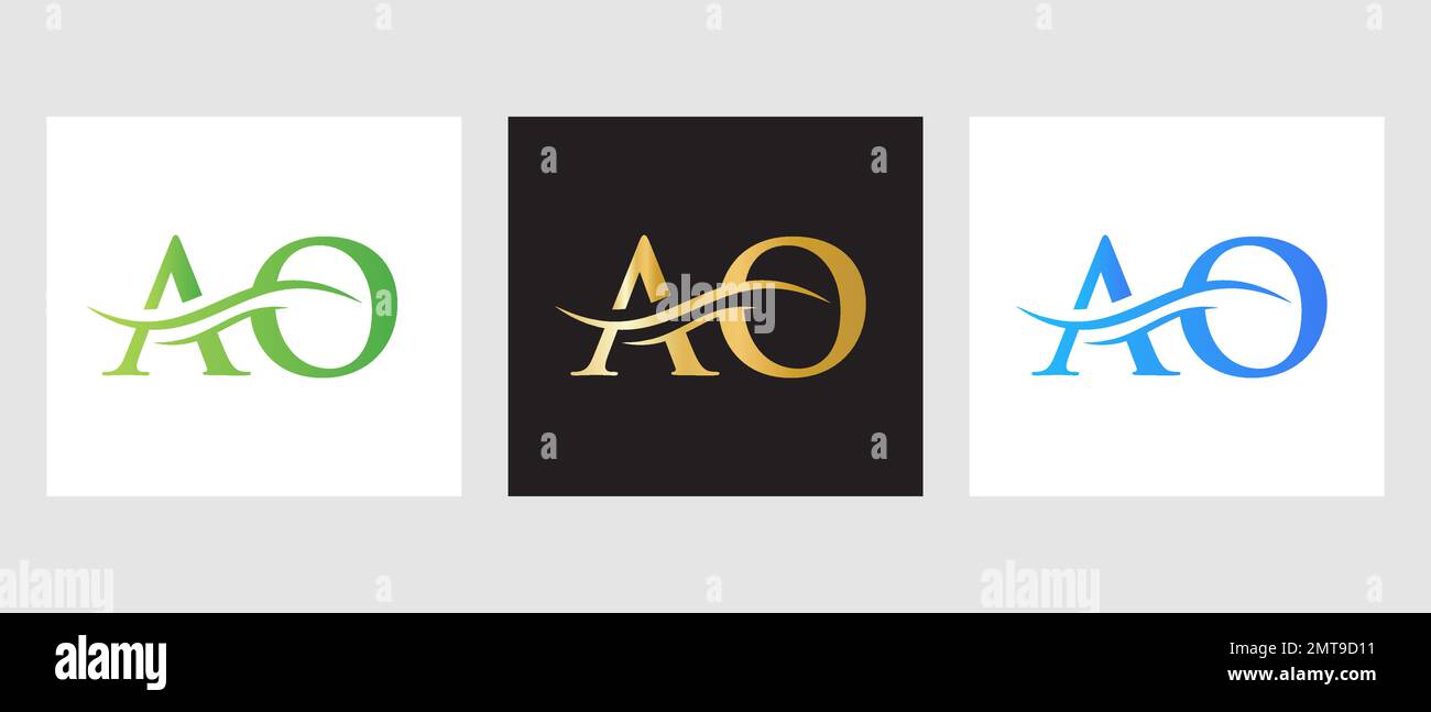 Ao monogram logo Stock Vector Images - Alamy