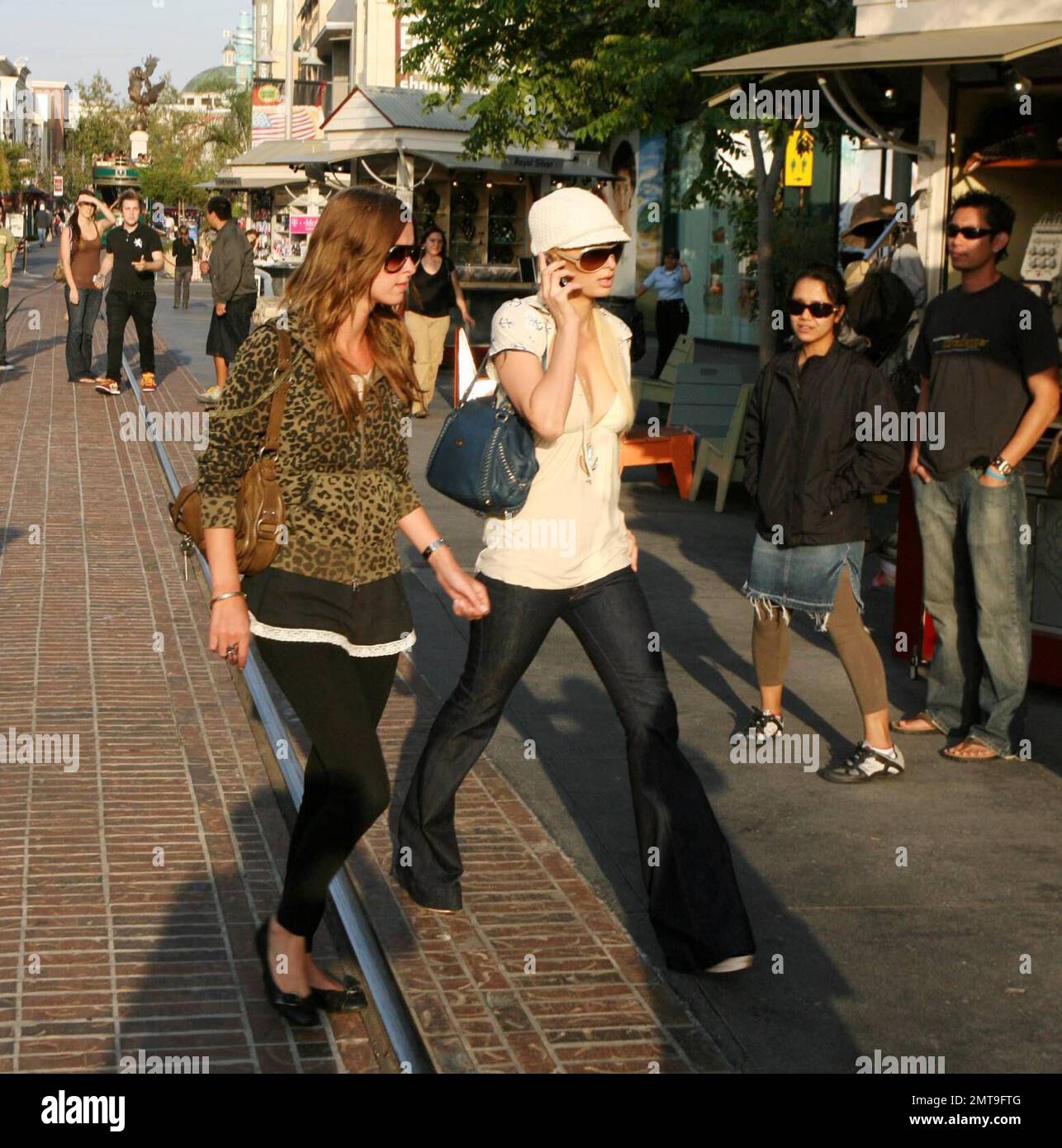 Paris Hilton and sister Nicky hit the Grove shopping centre in Los ...
