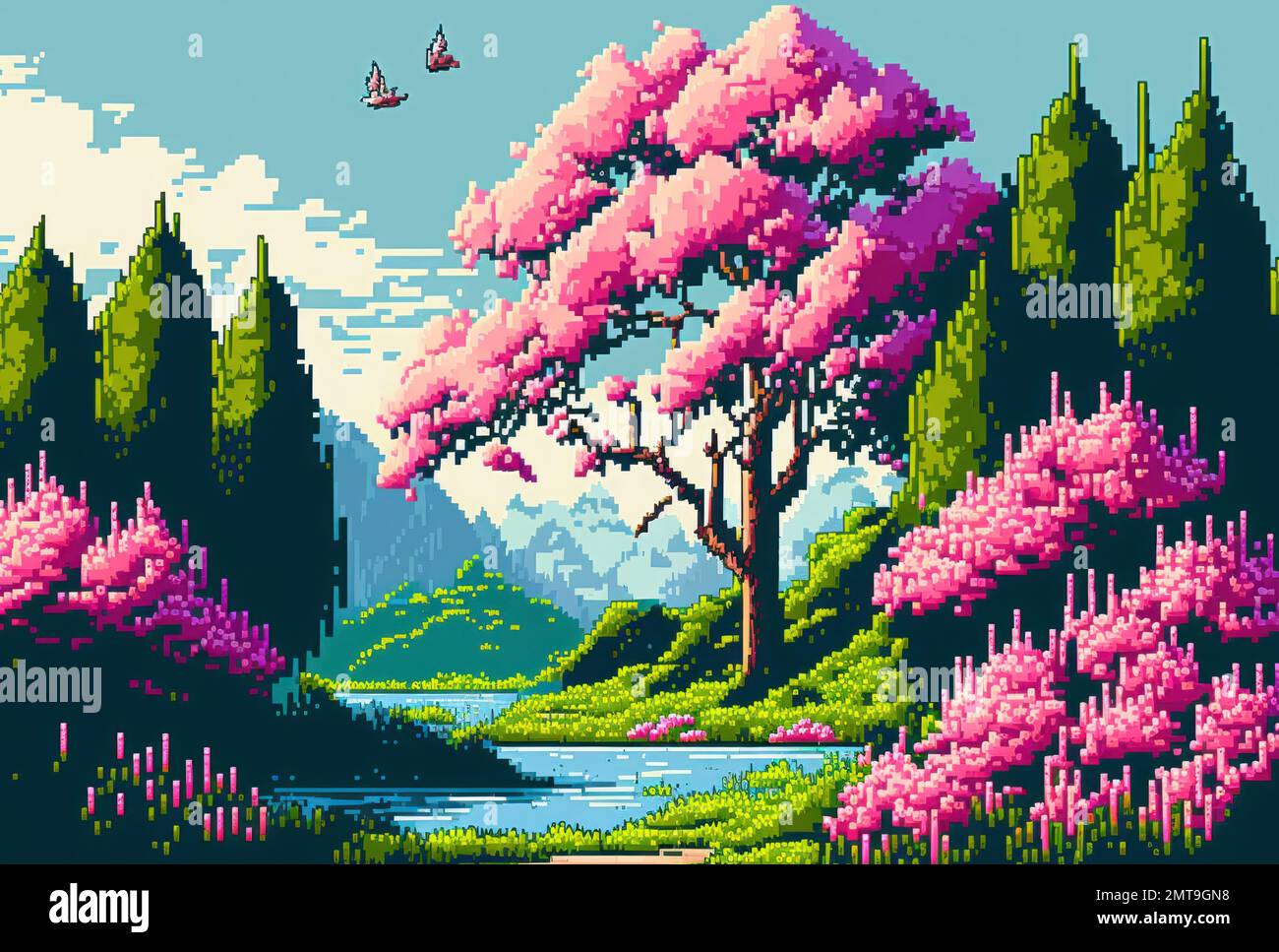 Pixel Art Landscape Wallpaper