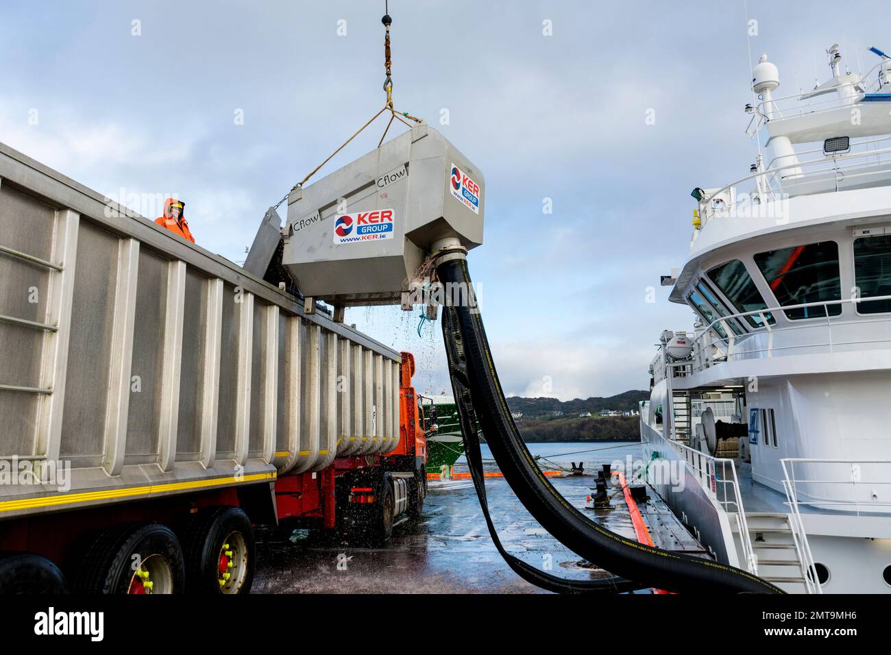 Unloading fish from ANTARCTIC super trawler in Killybegs, County ...
