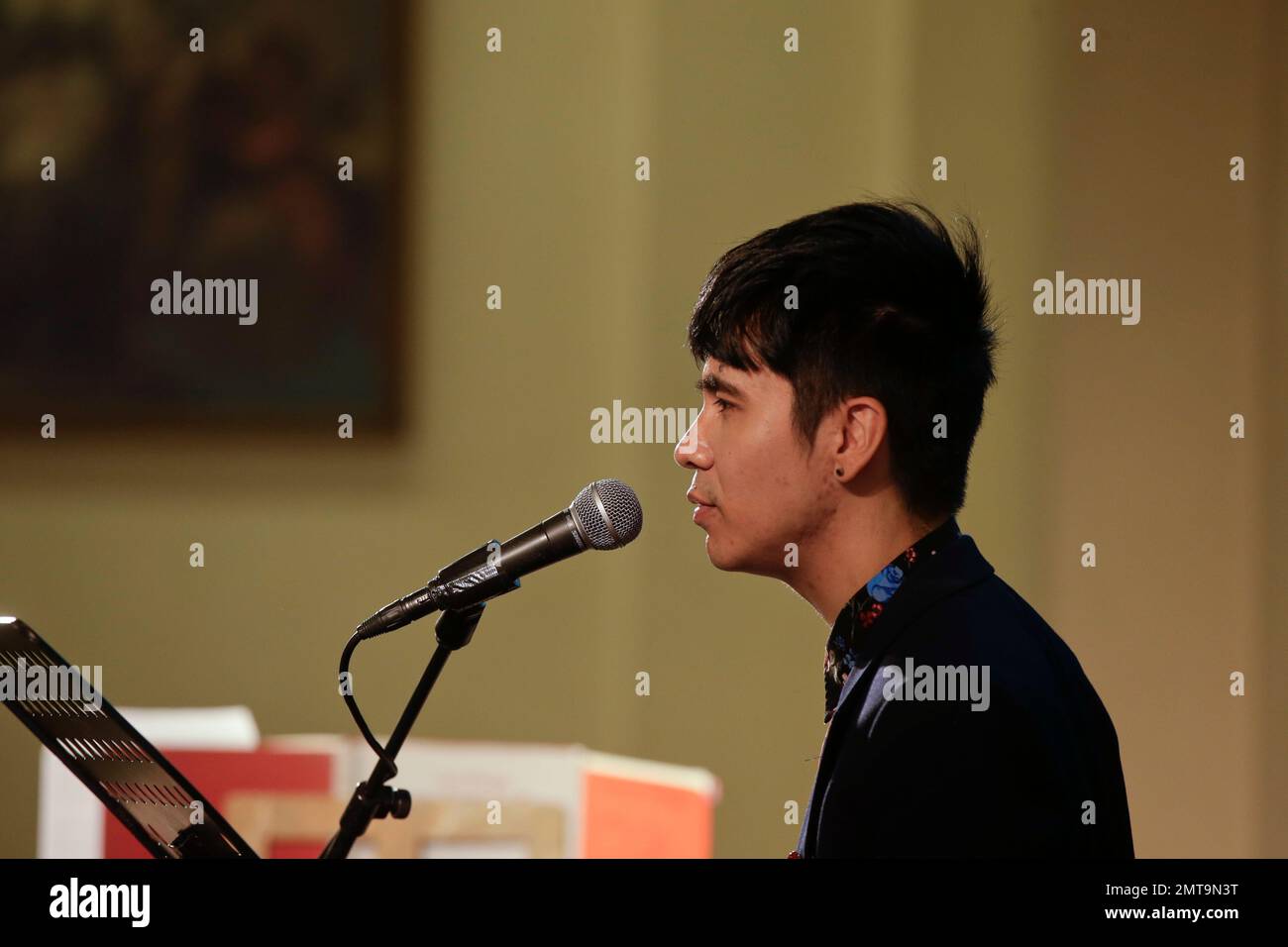 American poet Ocean Vuong reads a part of his book 'Night sky with exit ...