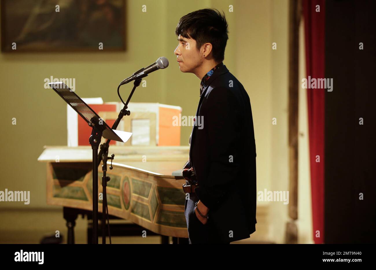 American poet Ocean Vuong reads a part of his book 'Night sky with exit ...