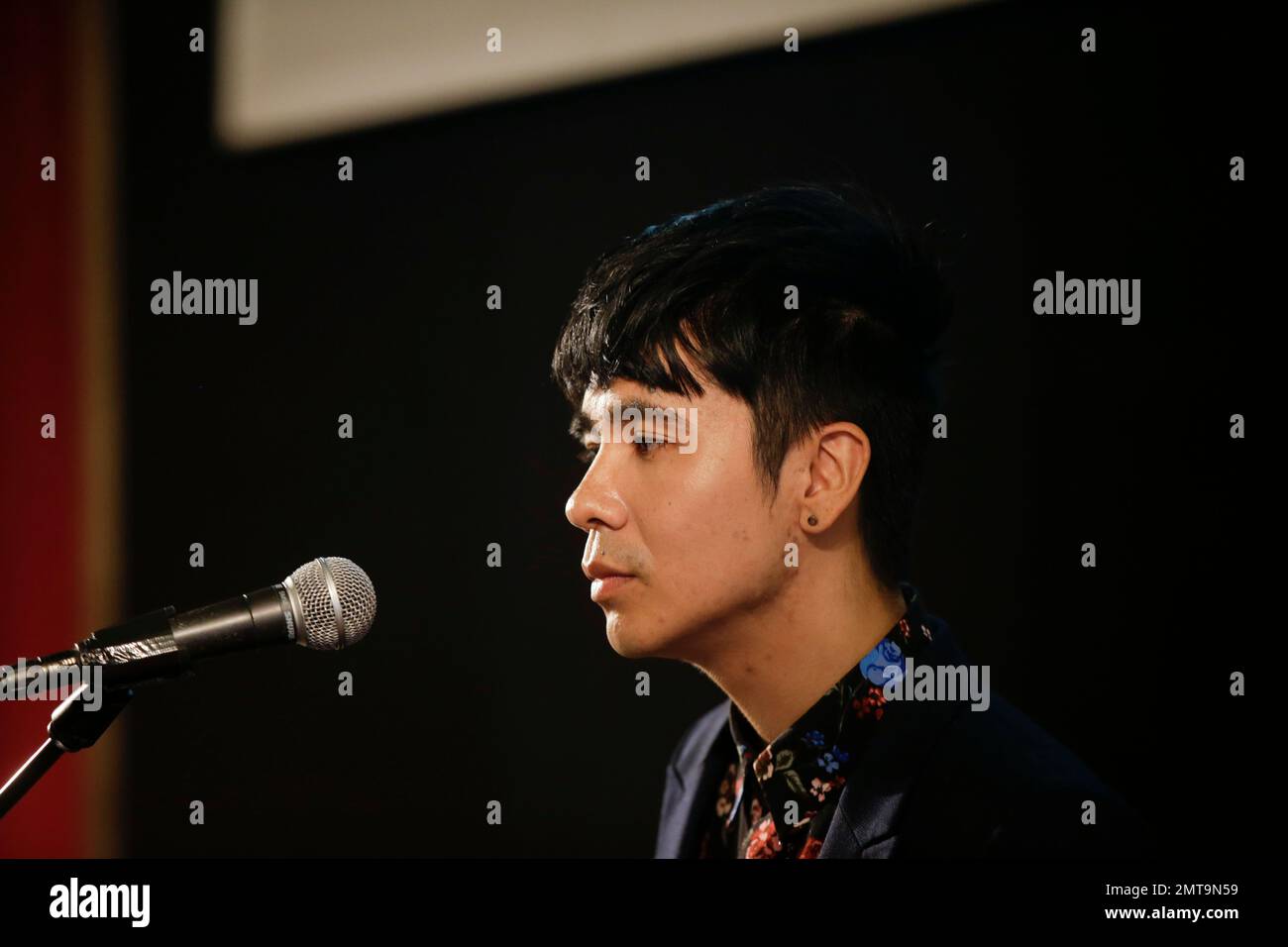 American poet Ocean Vuong reads a part of his book 'Night sky with exit ...