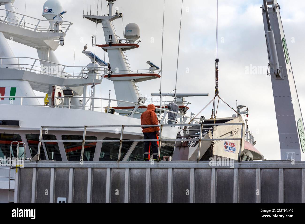 Unloading fish from ANTARCTIC super trawler in Killybegs, County ...