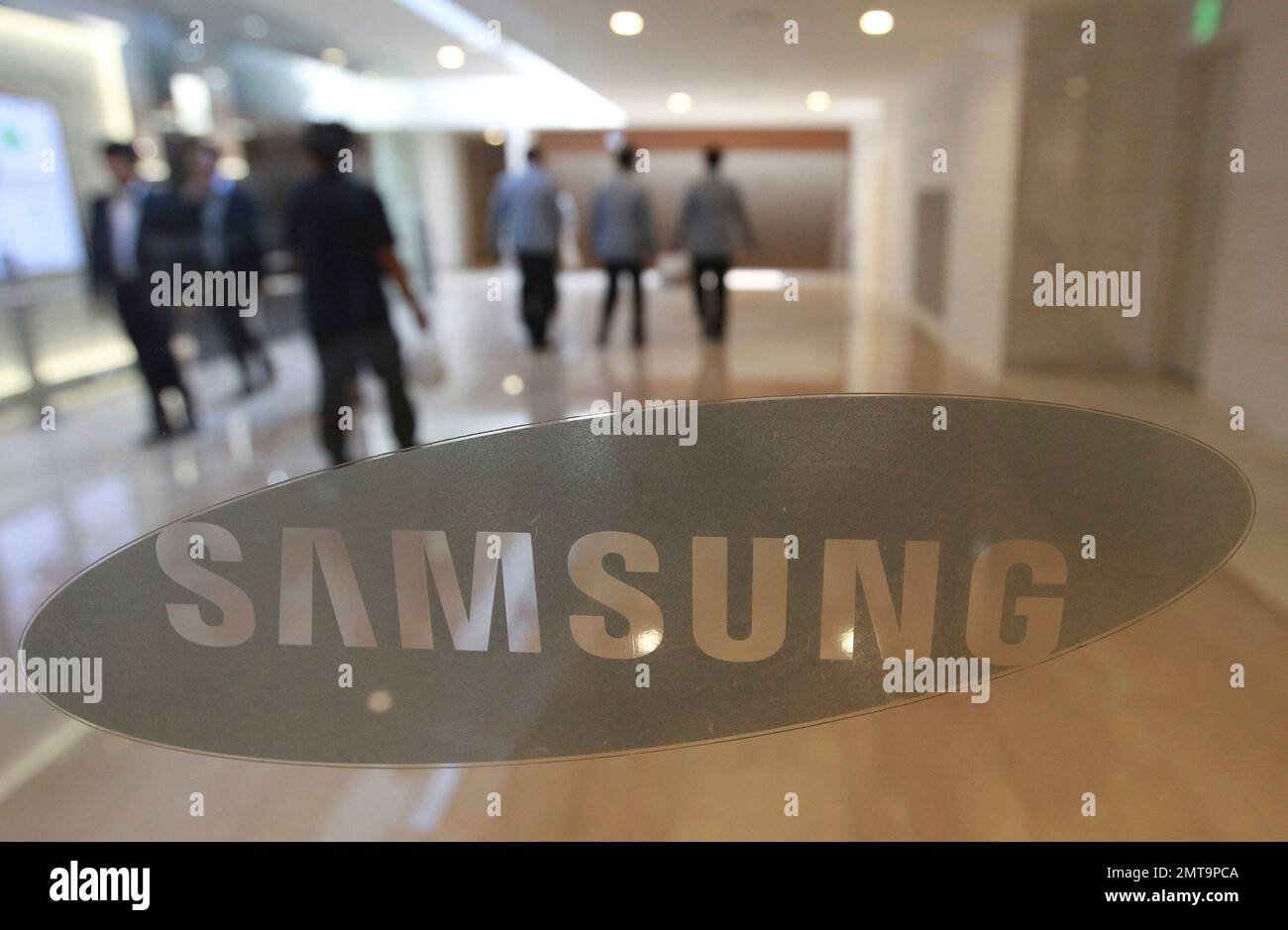 FILE - In this Oct. 12, 2016, file photo, the corporate logo of Samsung ...