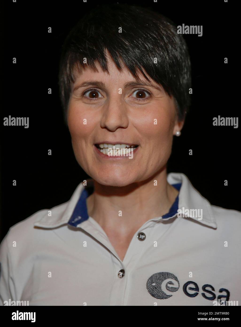 Italian astronaut Samantha Cristoforetti poses as she attends 'La ...