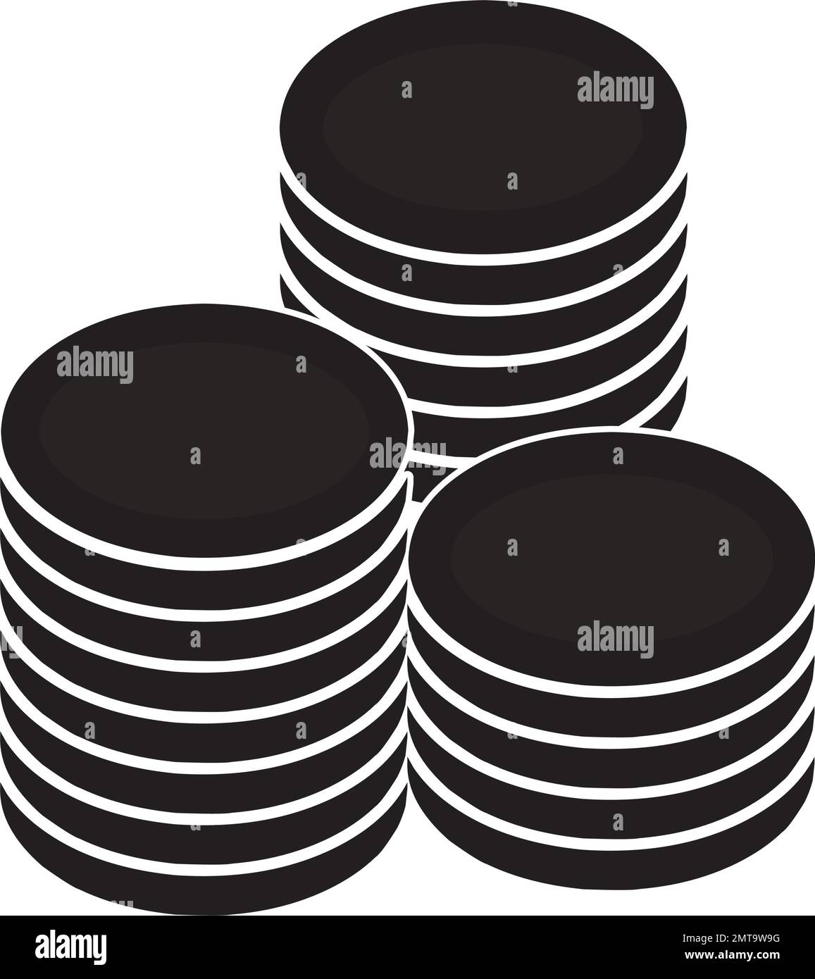 pile of gold coins icon vector illustration symbol design Stock Vector ...