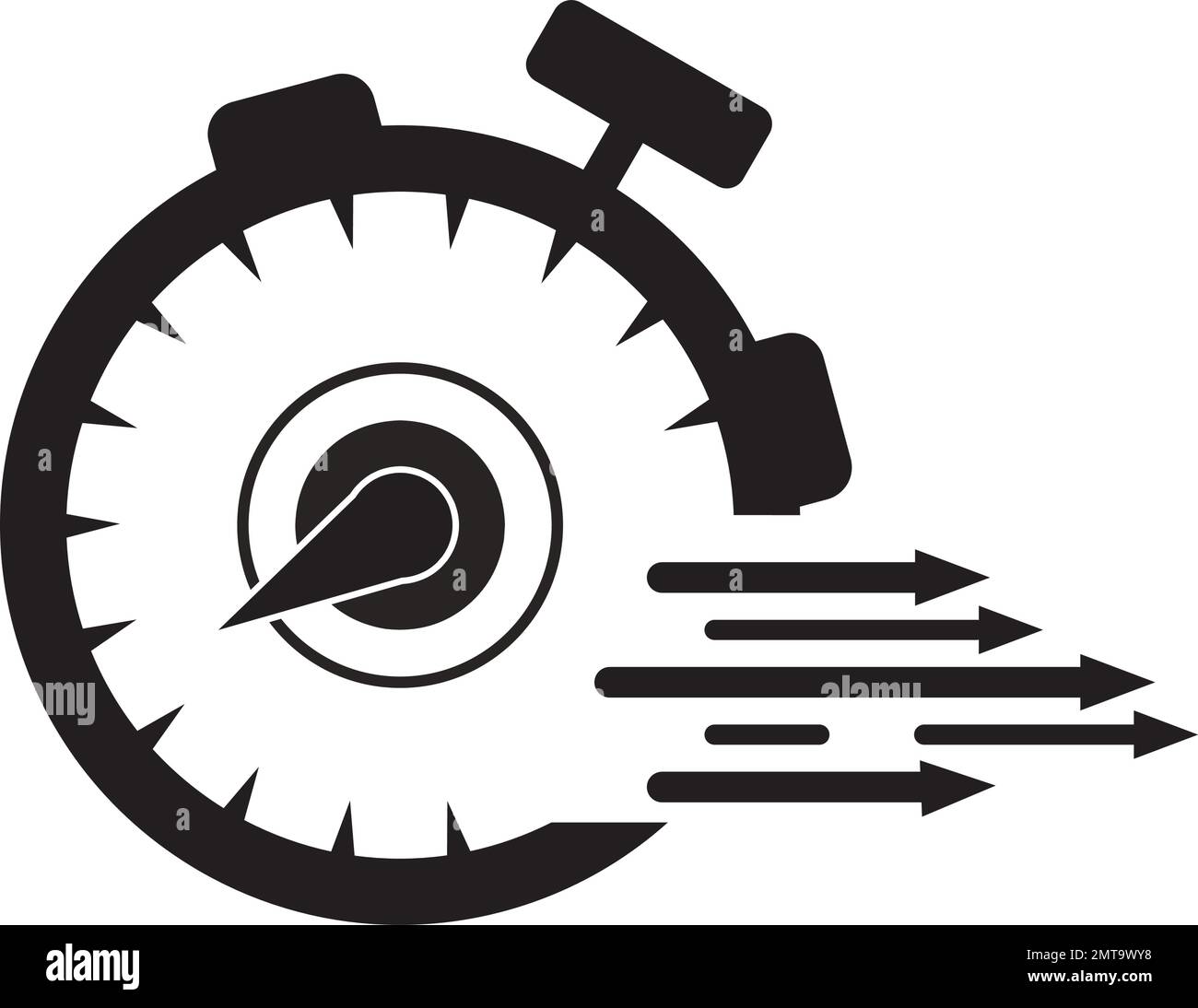 Stopwatch Icon Vector Illustration Symbol Design Stock Vector Image