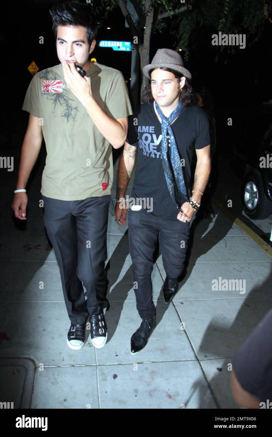 Ryan Cabrera leaves Hollywood hotspot Crown Bar with a friend. Los ...