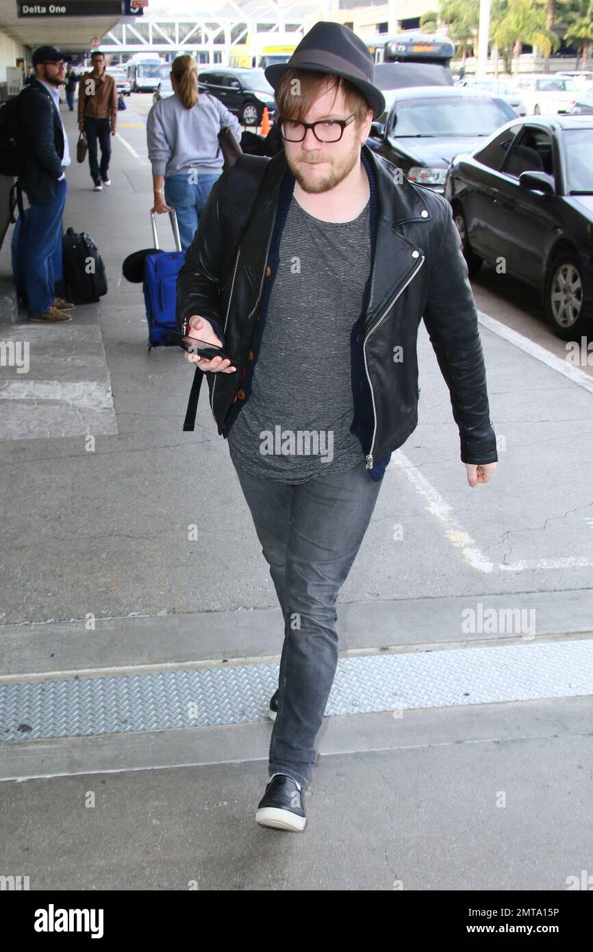 Patrick Stump departs LAX. Los Angeles, CA. 11th January 2016 Stock ...