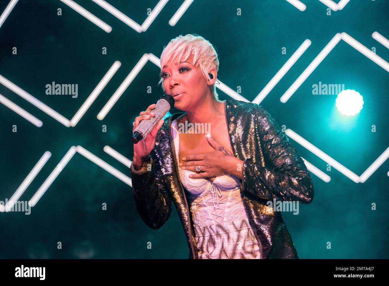 Monica seen at 2017 Essence Festival at the Mercedes-Benz Superdome on ...