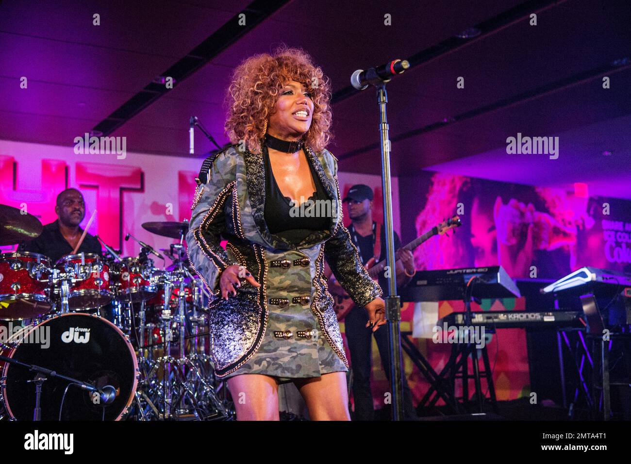 Miche'le seen at the 2017 Essence Festival at the Mercedes-Benz ...